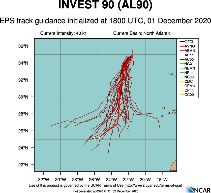 Invest 90L 2020 Hurricane Season « Track The Tropics - Spaghetti Models ...