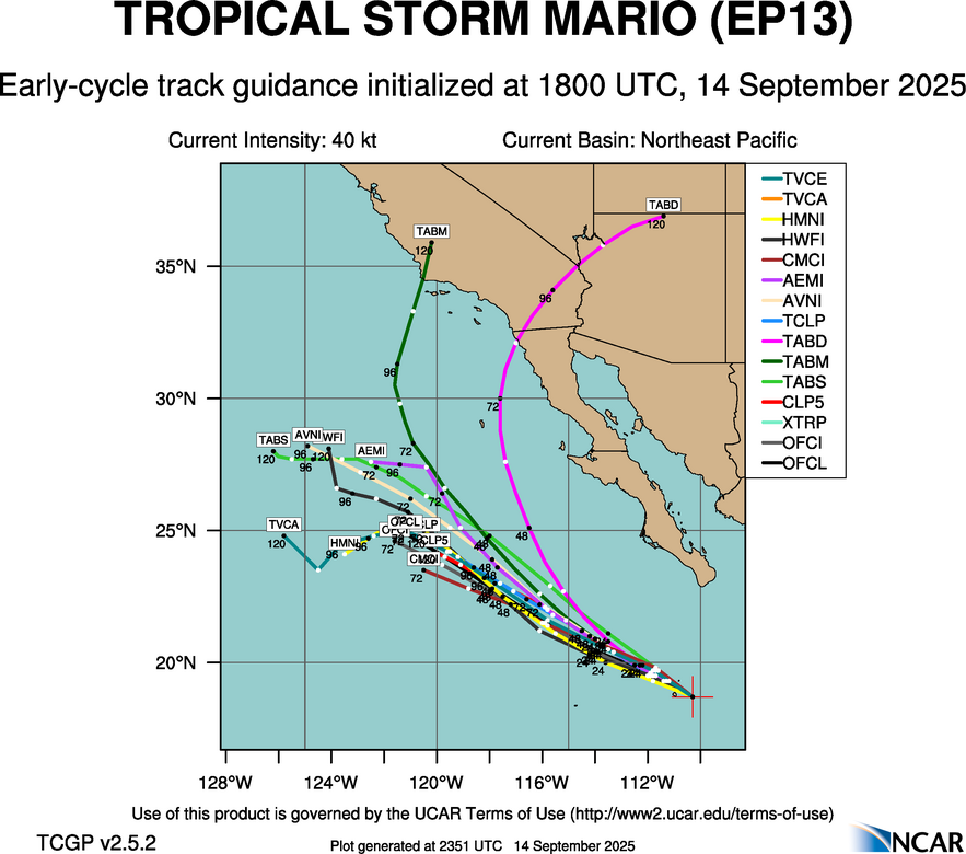Hurricane storm and weather info for La Paz Cabo San Lucas Baja ...